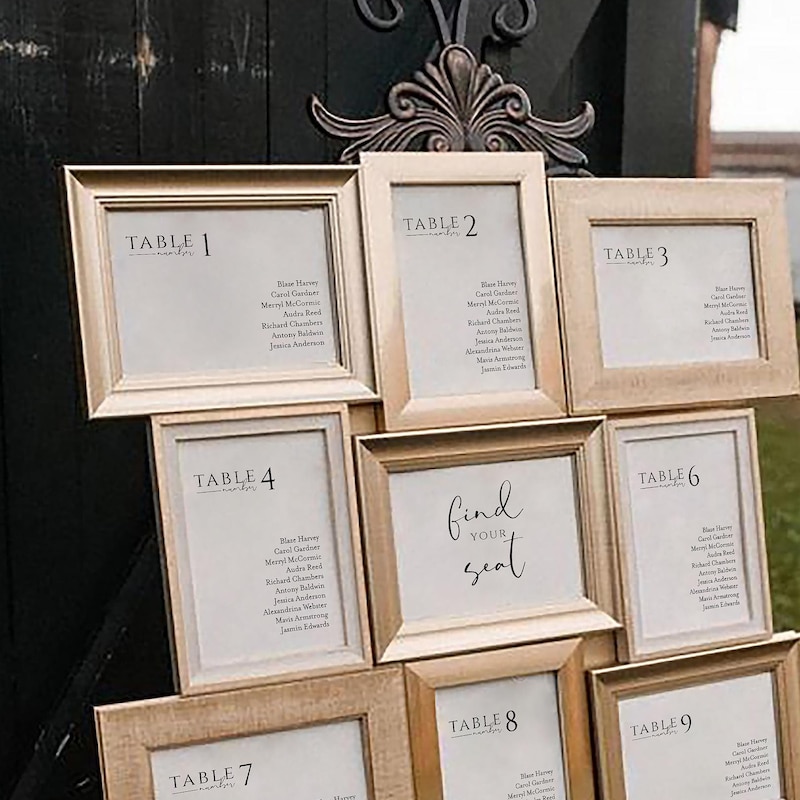 Wedding Seating Chart Picture Frame - Etsy