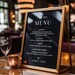 Black Bar Sign Template, Black Drinks Sign, Black Menu Sign, Menu ...
