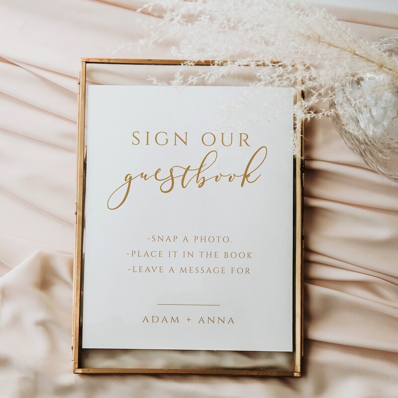 Gold Guest Book - Etsy UK