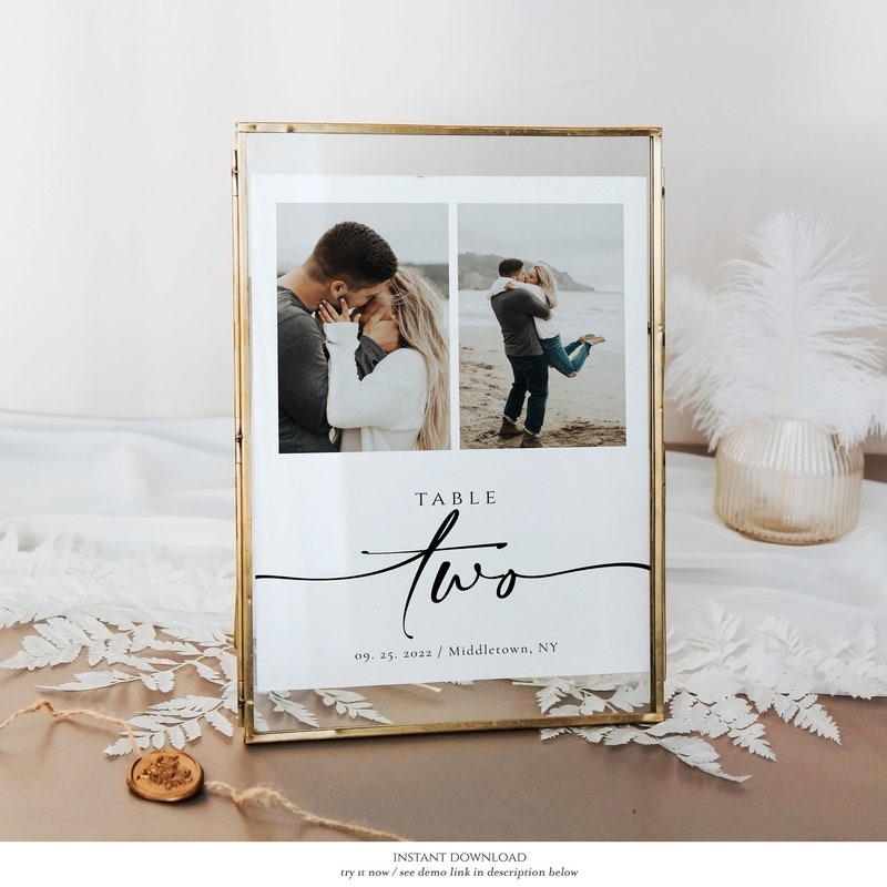 Table Number Frames - Etsy UK