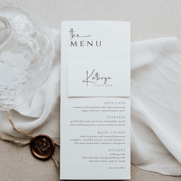Menu Place Cards - Etsy