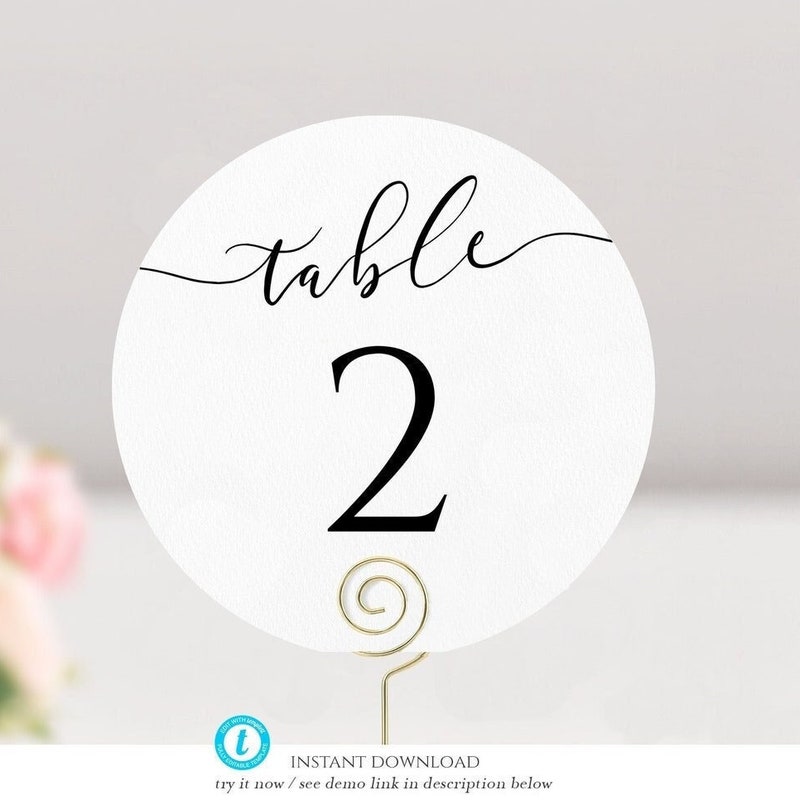Circle Table Numbers - Etsy