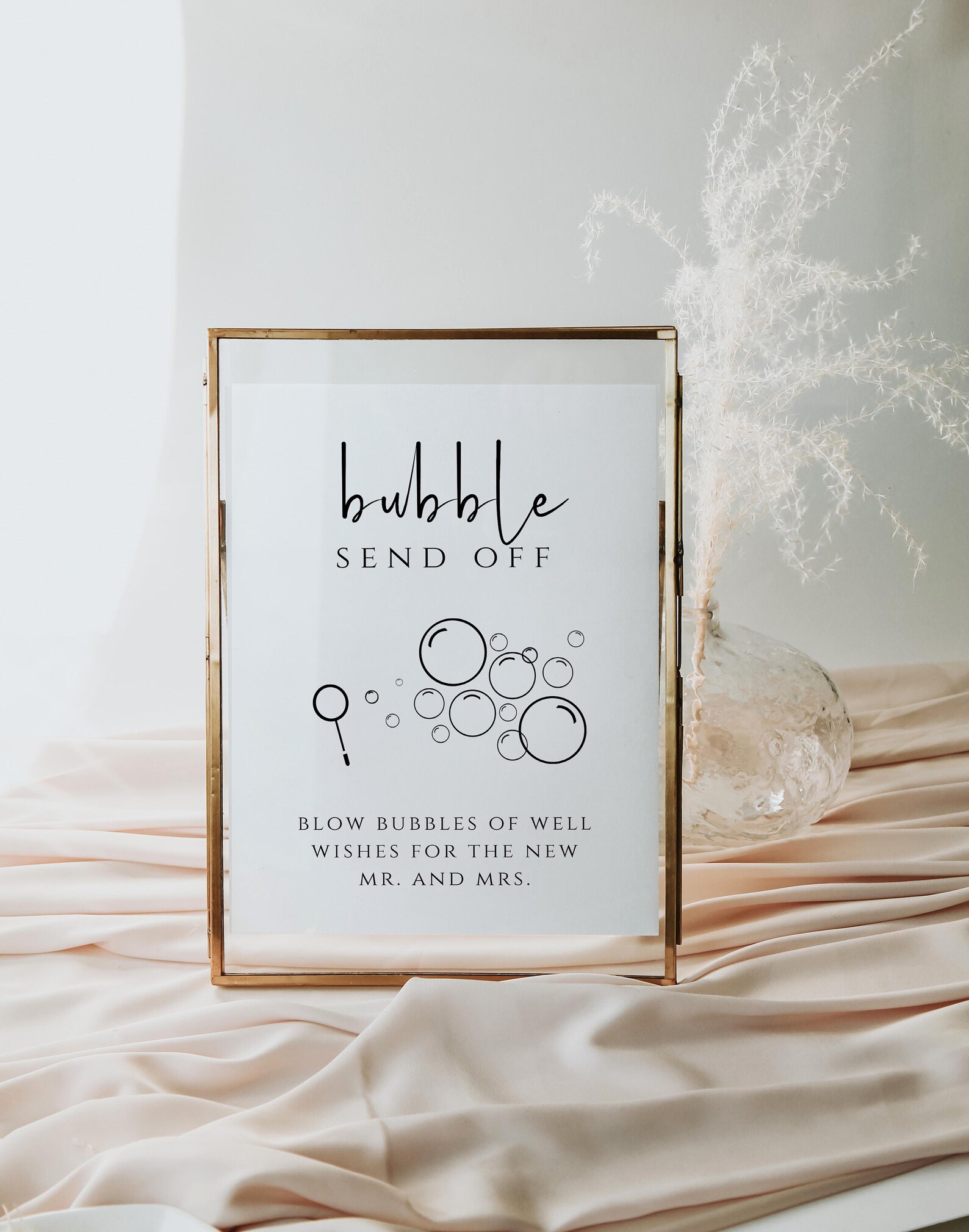 Bubble Send off Wedding Sign Modern Bubble Wedding Sign - Etsy