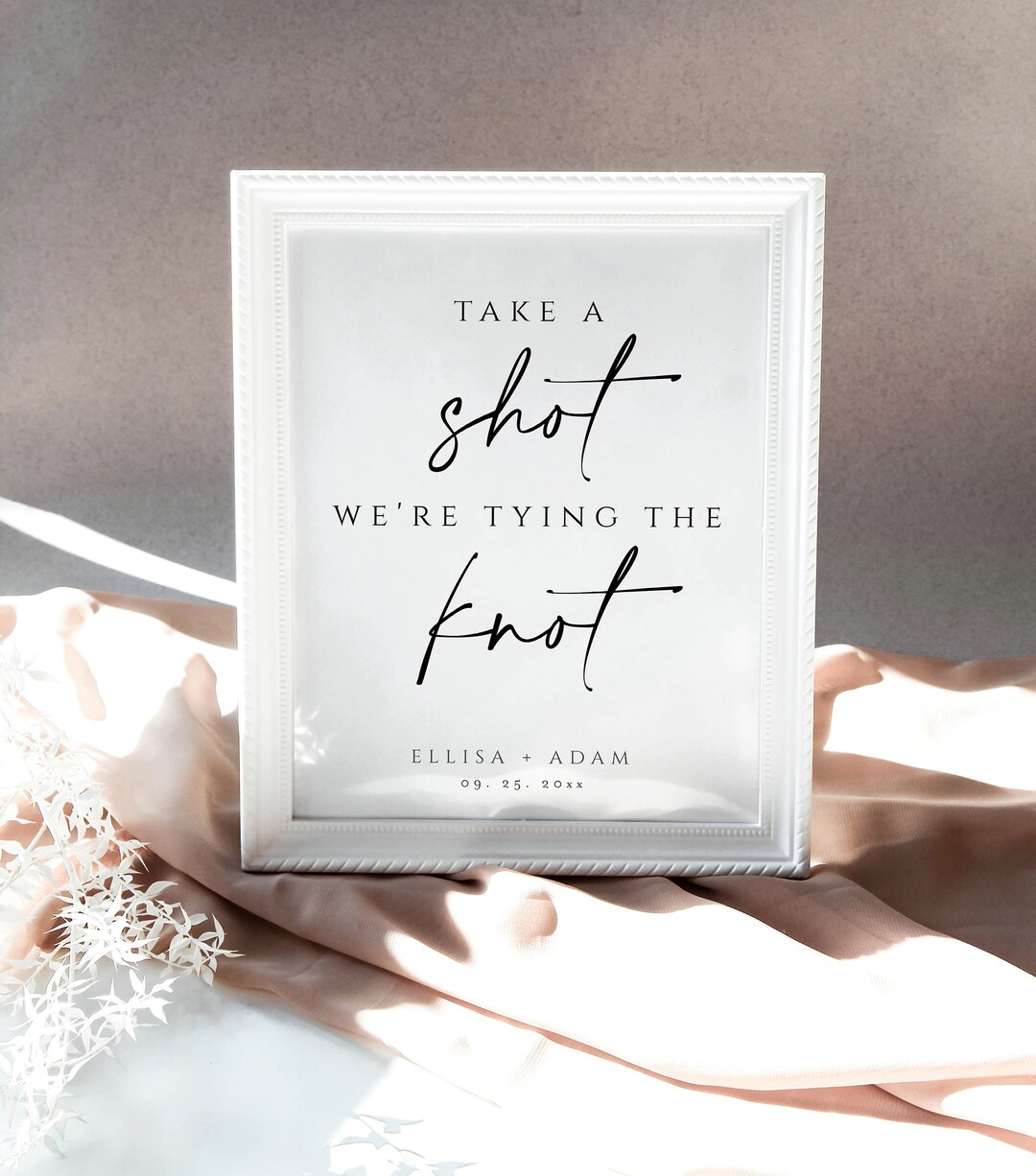 Take a Shot Sign, Wedding Signage, Wedding Bar Sign, Wedding Sign ...