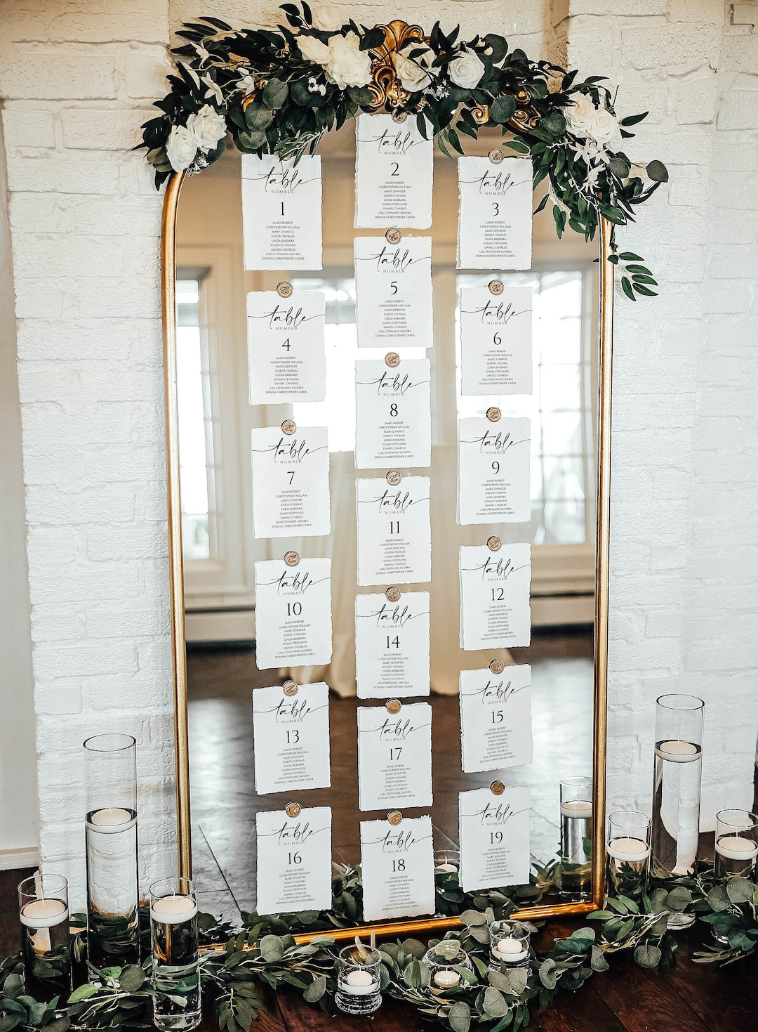 5x7 Wedding Seating Chart Template Calligraphy, Table Seating Chart ...