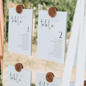 5x7 Seating Chart Template, Elegant Seating Plan, Table Seating Chart ...