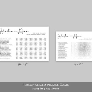 Custom Word Search Game, Personalized Puzzle Game, Word Search Large ...