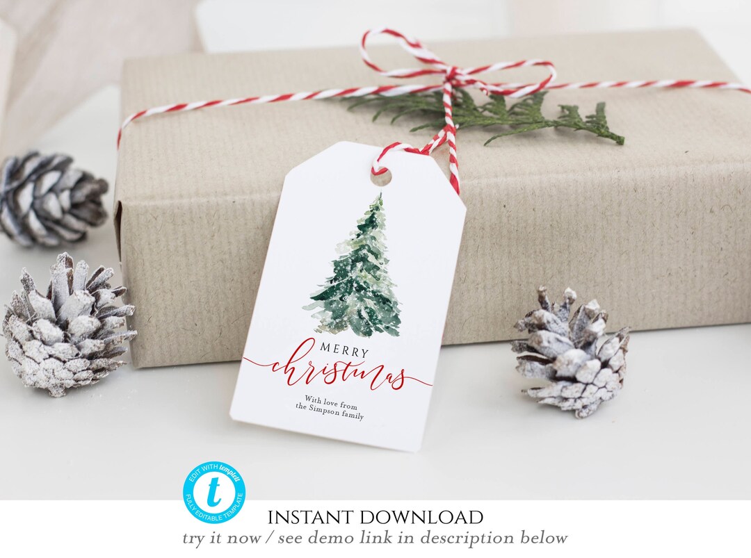 Christmas Tags Template Printable Christmas Tags Christmas - Etsy