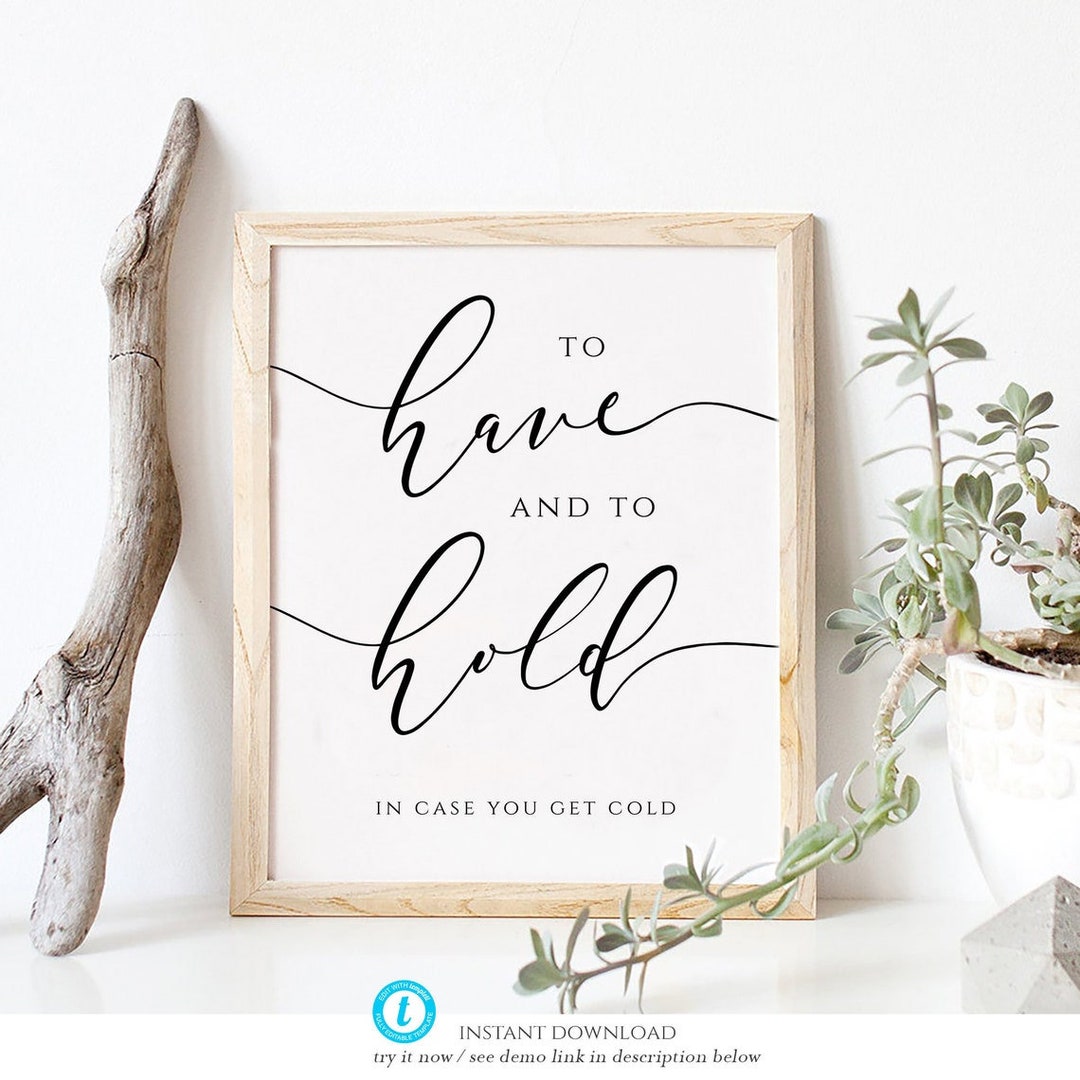 To Have and to Hold Sign Template, Printable to Have and to Hold, 100% ...