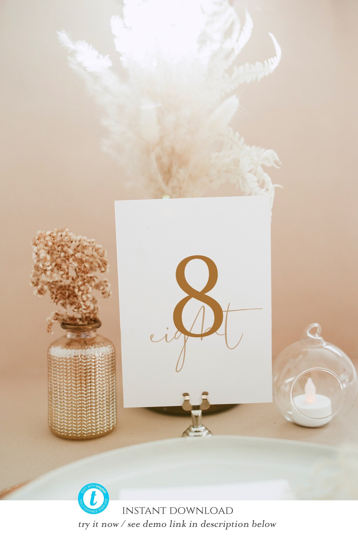 Table Numbers Card Gold Calligraphy Wedding Table Number | Etsy