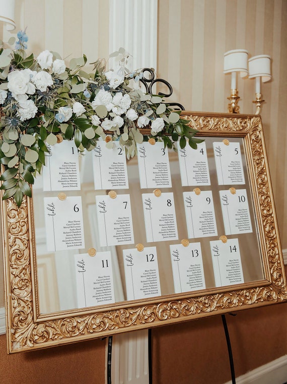 Wedding seating chart planning template | Beachweddingtips.com