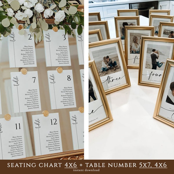 Table Seating Number Template - Etsy