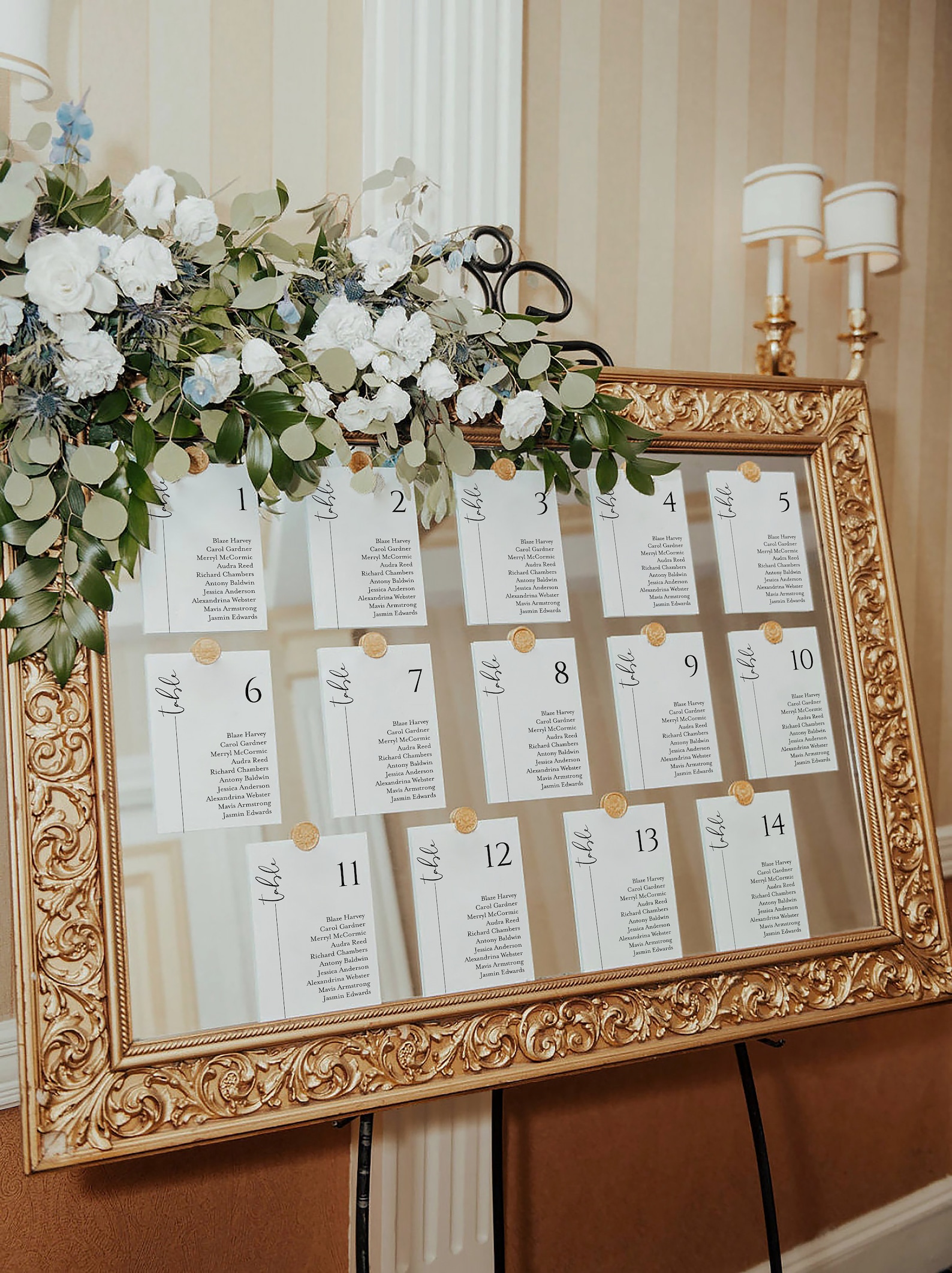 4x6 Seating Chart Template, Photo Table Number, Seating Chart Printable ...