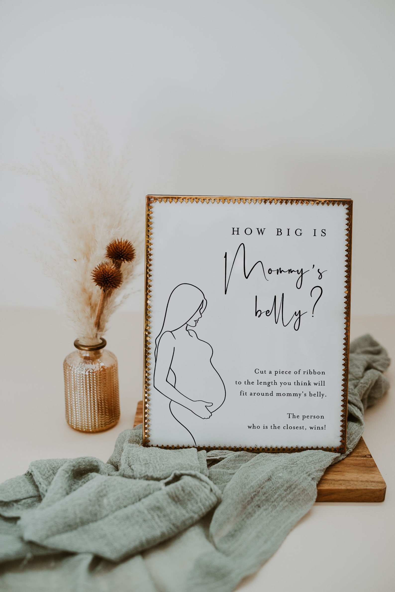 How Big is Her Belly Sign Template How Big is Mom's Belly - Etsy