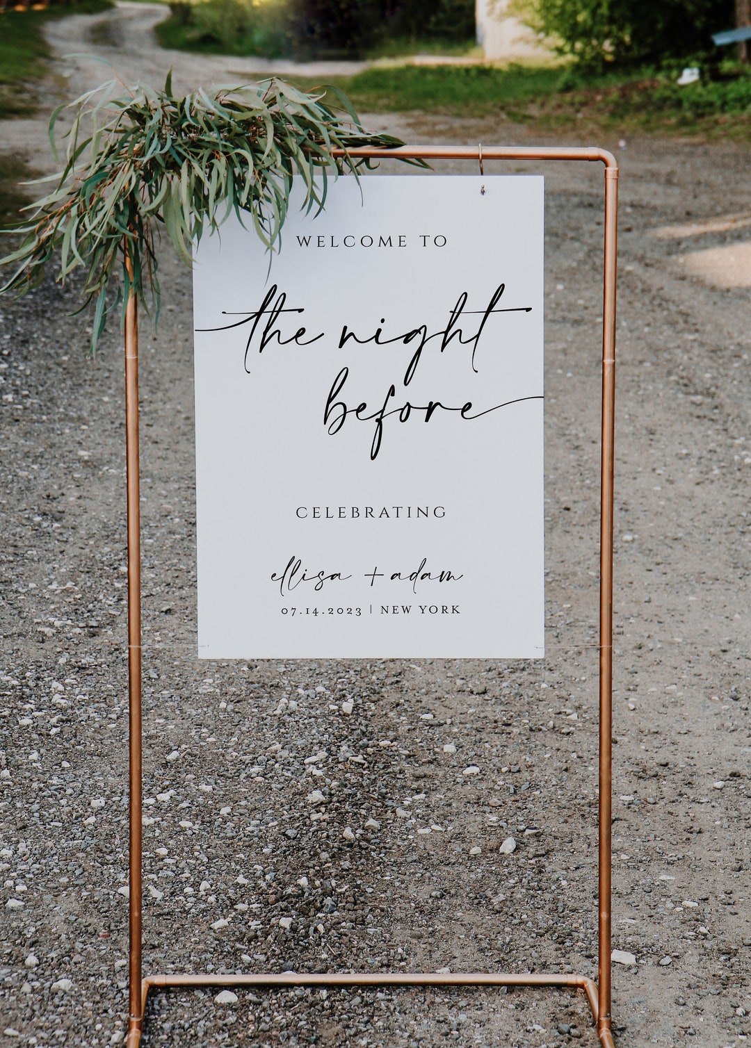 Wedding Welcome Sign, Rehearsal Dinner, Modern Welcome Sign Wedding ...