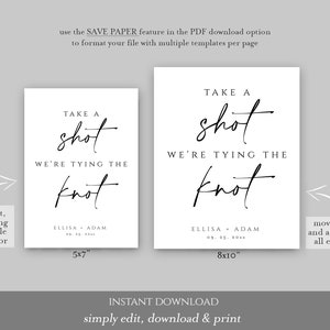 Take a Shot Sign, Wedding Signage, Wedding Bar Sign, Wedding Sign ...