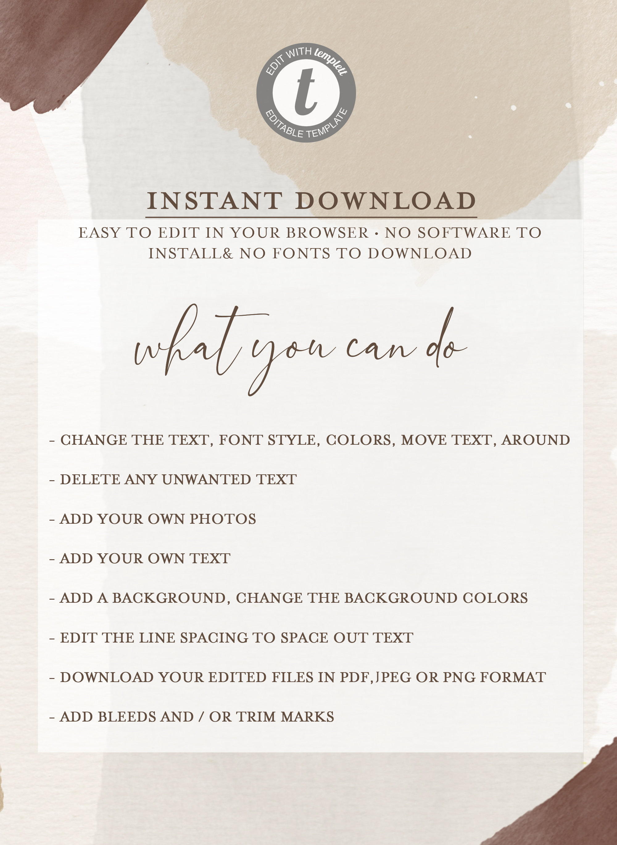 Half Arch Wedding Menu Template Boho Menu Card Half Moon - Etsy