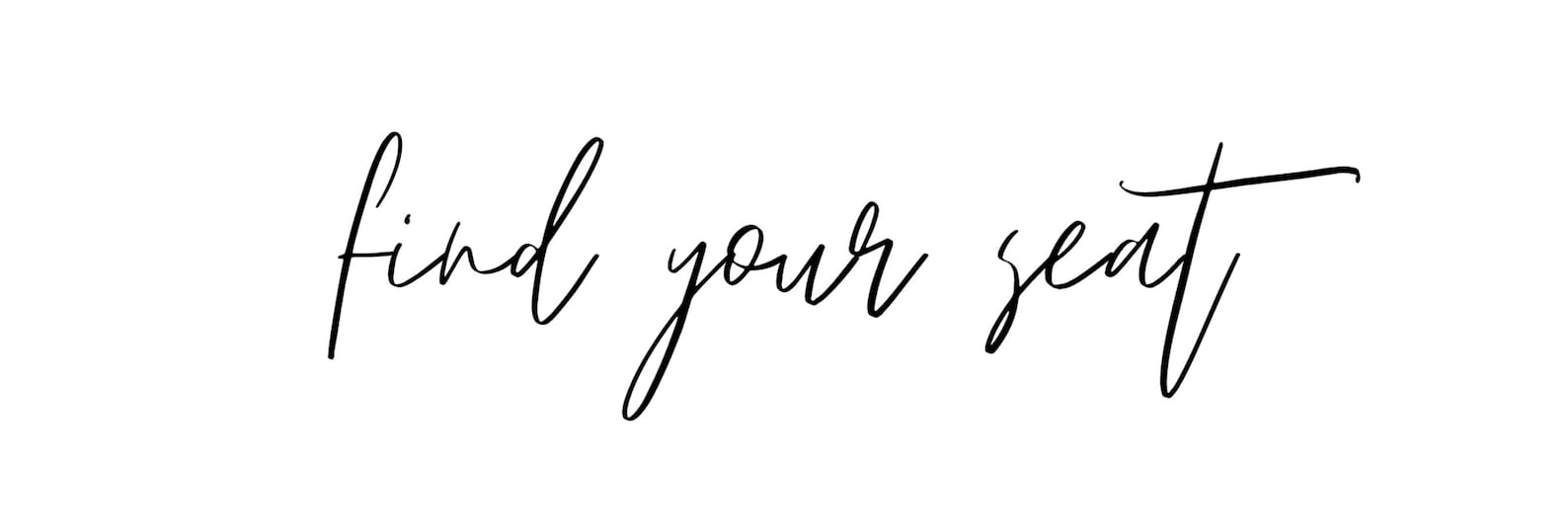 Find Your Seat Template Printable Find Your Seat 9x3 Find | Etsy