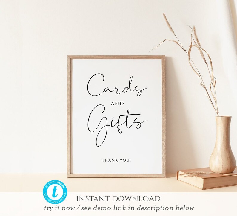 Gifts and Cards Sign Gift Table Sign Cards and Gifts Sign - Etsy