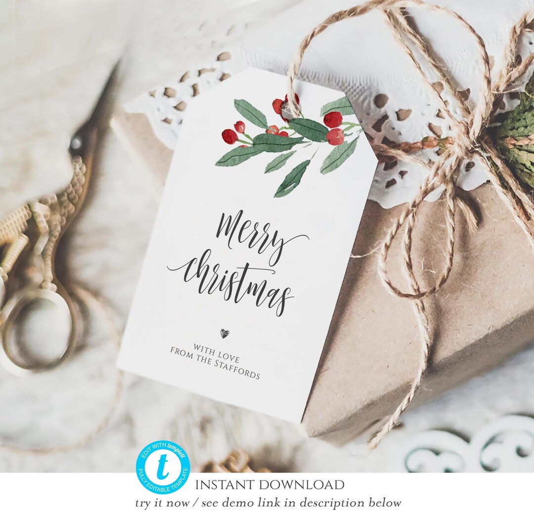 Christmas Tags Template Printable Christmas Tags Christmas - Etsy