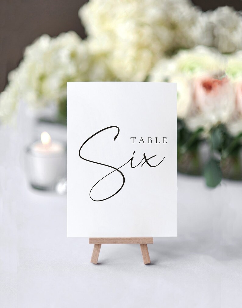 Table Numbers Card Calligraphy Wedding Table Number Elegant - Etsy Table Numbers Card Calligraphy Wedding Table Number Elegant - Etsy