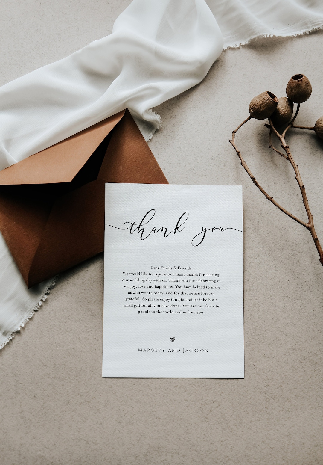 Place Setting Thank You Cards, Thank You Cards, Place Thank You ...