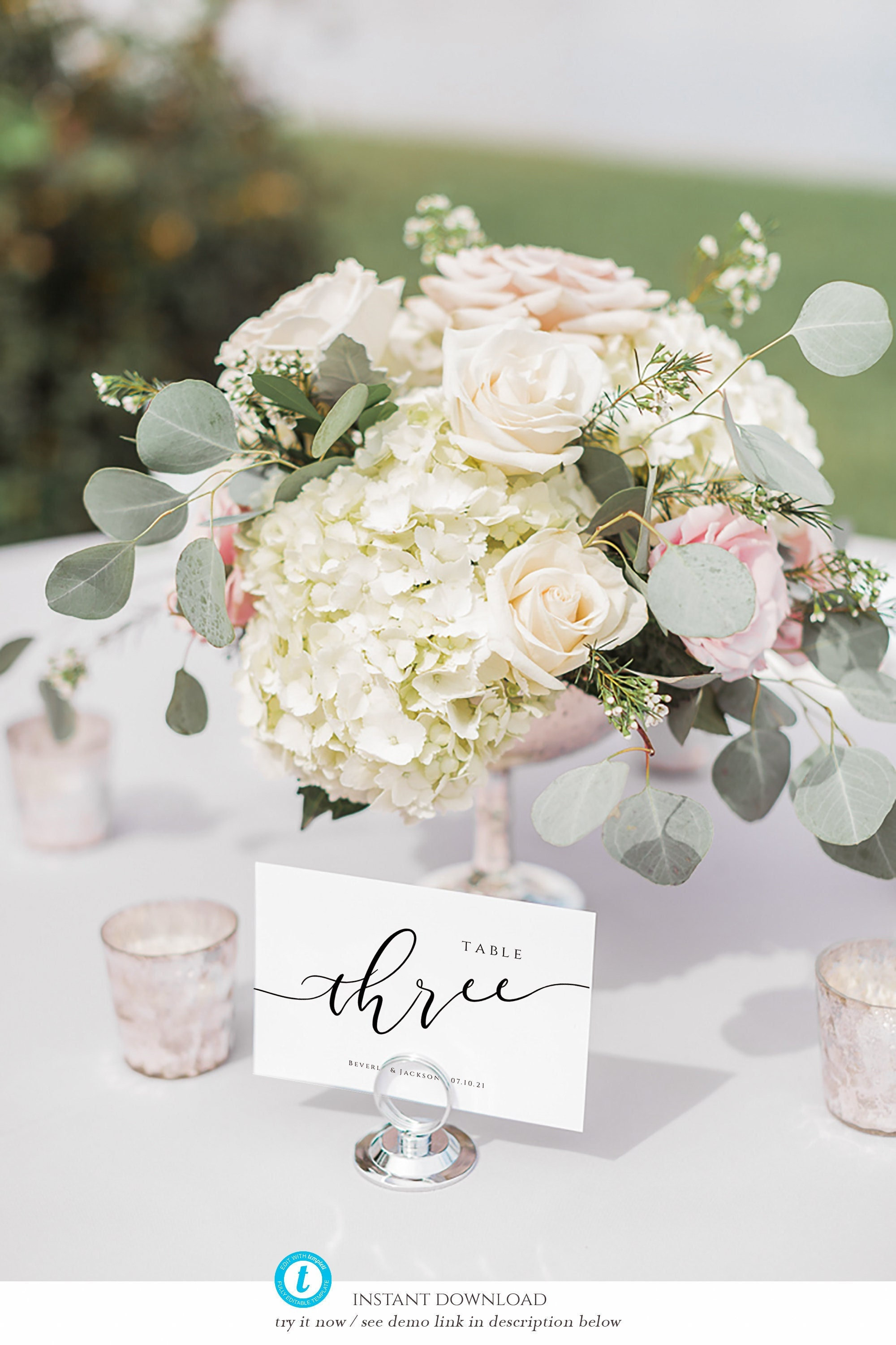 3x2 Table Numbers Card Calligraphy Wedding Table Numbers - Etsy