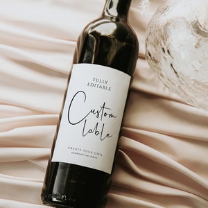 Custom Wine Label Template Printable Wine Labels Editable | Etsy