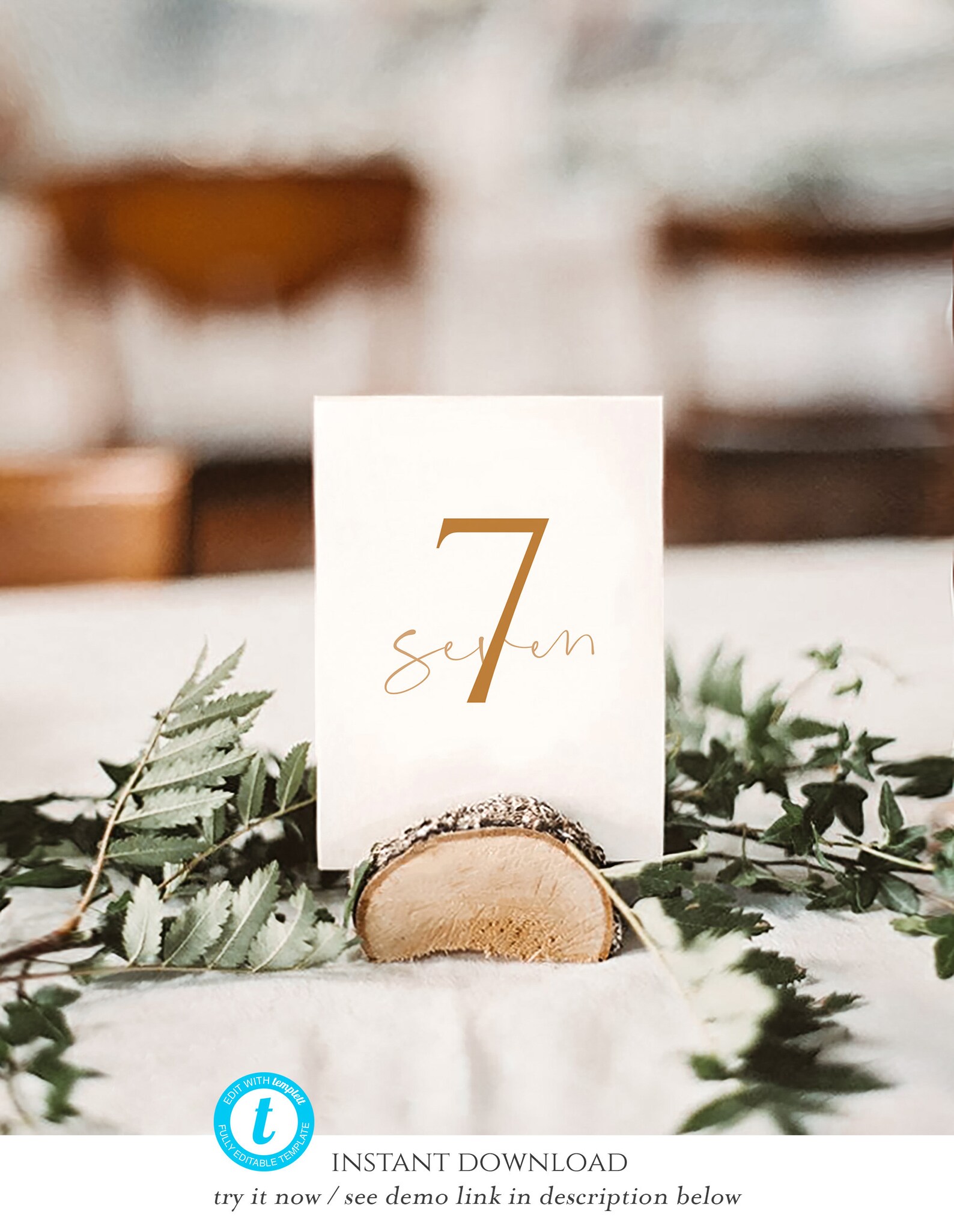 Table Numbers Card Gold Calligraphy, Wedding Table Number Elegant ...
