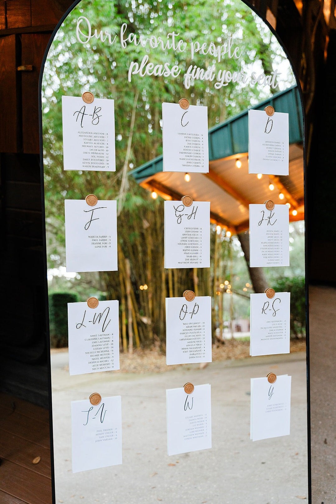 5x7 Alphabetical Seating Chart Template, Table Seating Chart Printable ...