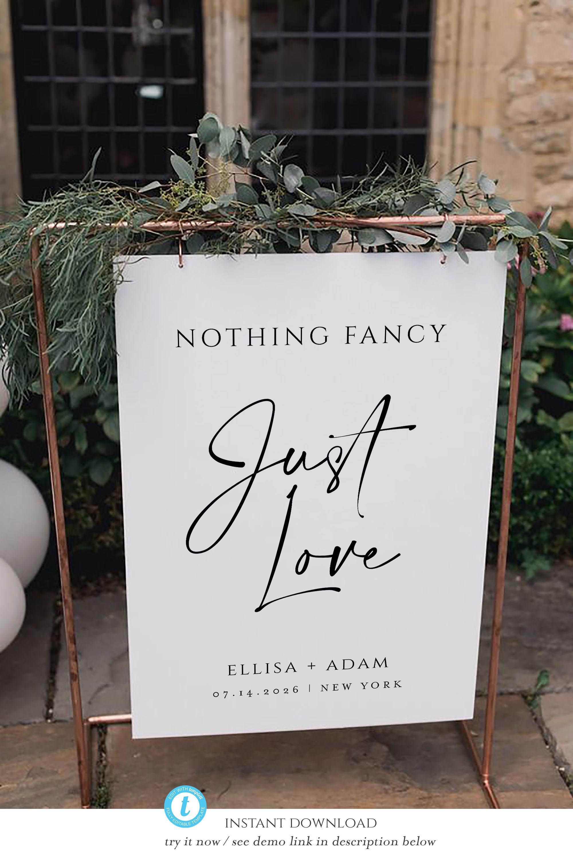 Welcome to Our Wedding Sign, Ceremony Sign, Just Love Welcome Sign ...
