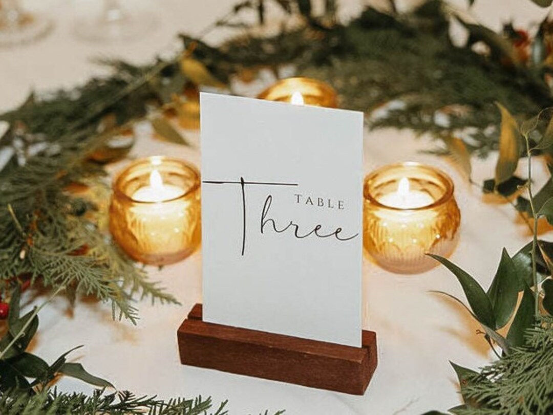 Table Numbers Card, Wedding Table Number Elegant, Printable Table ...