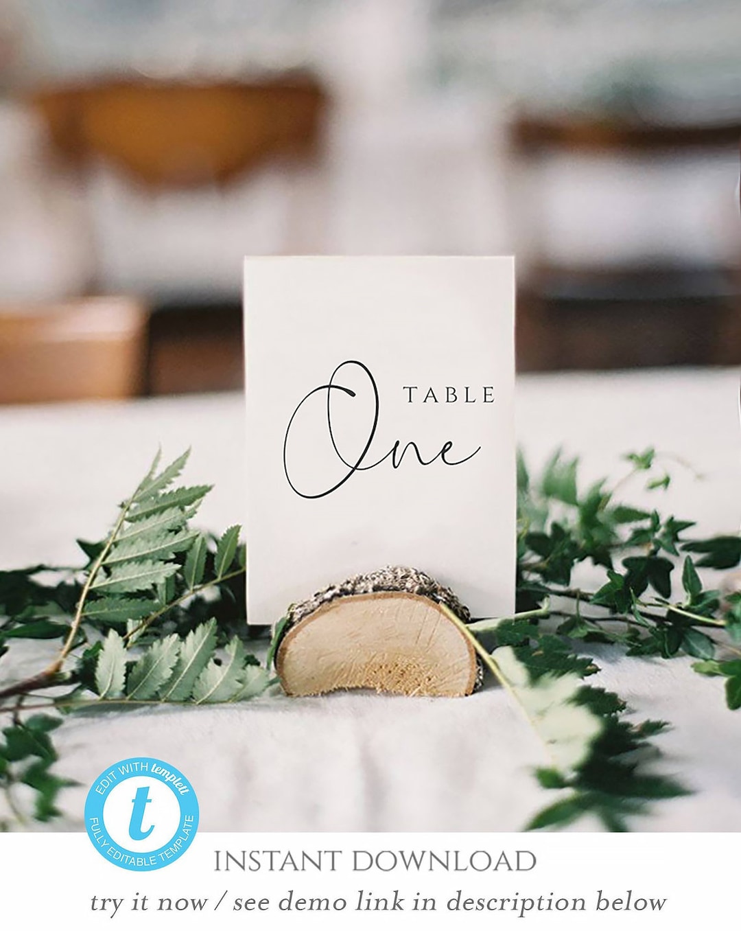 Table Numbers Card Calligraphy, Wedding Table Number Elegant, Printable ...