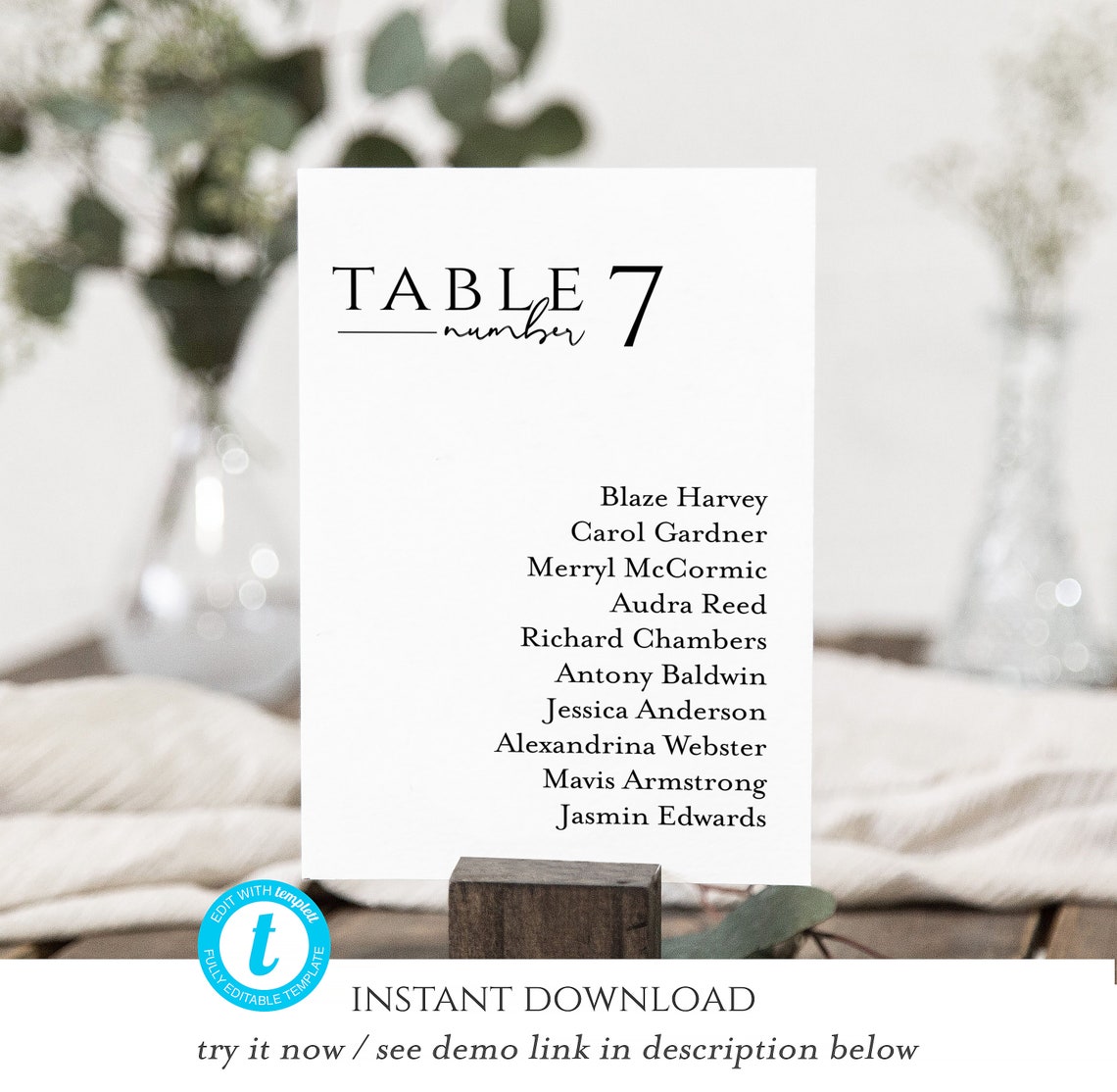 4x6 Wedding Seating Chart Template Table Seating Chart - Etsy