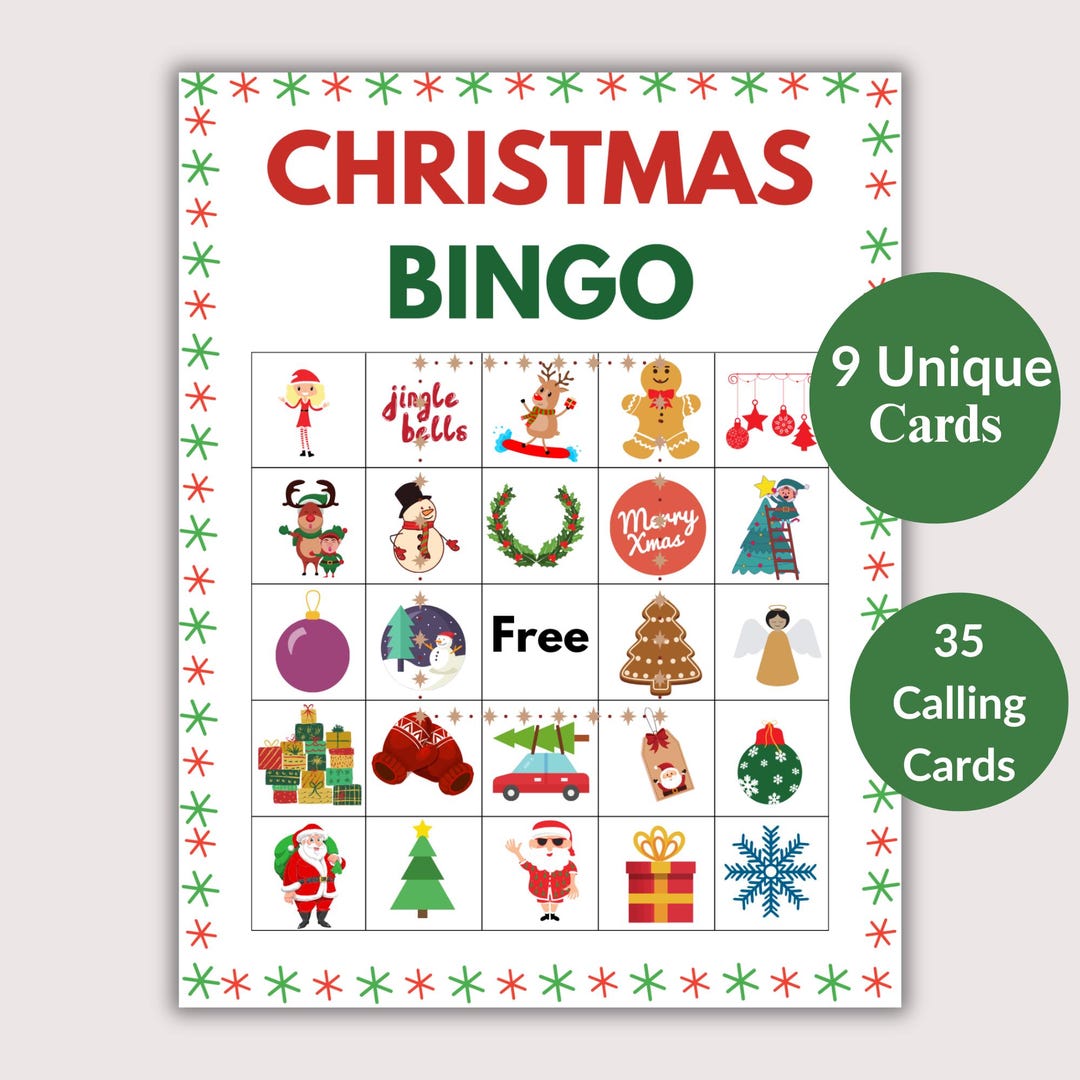 Christmas Bingo | 35 Christmas Bingo Cards | Christmas Games| Christmas ...