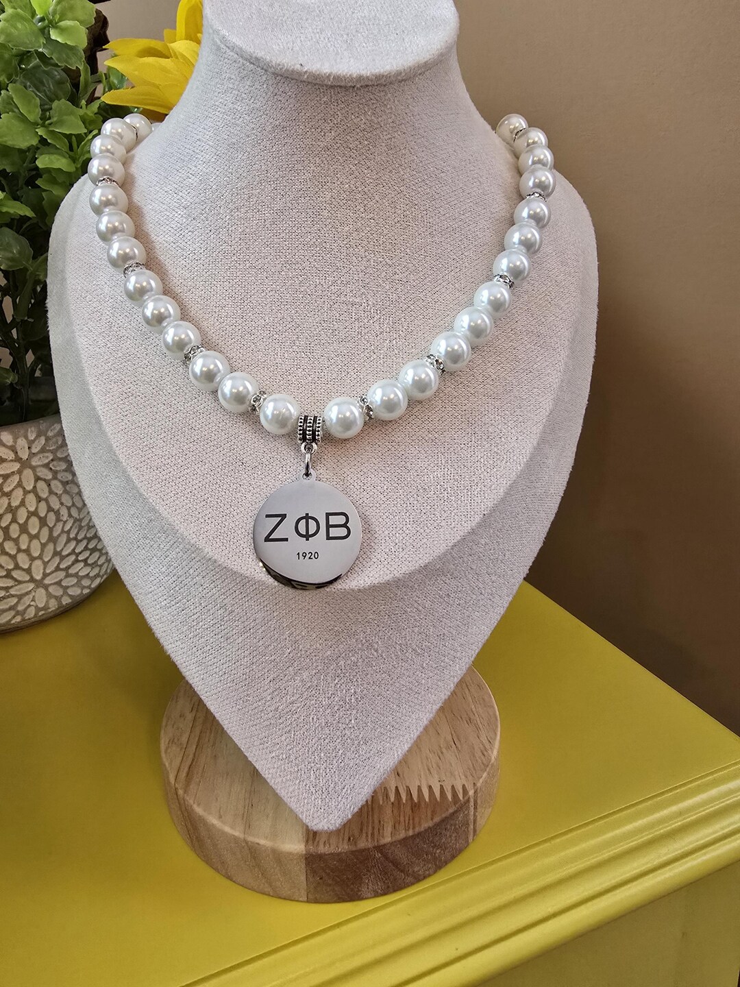 Handmade Zeta Phi Beta Pearl Sorority Necklaces Available in Silver ...