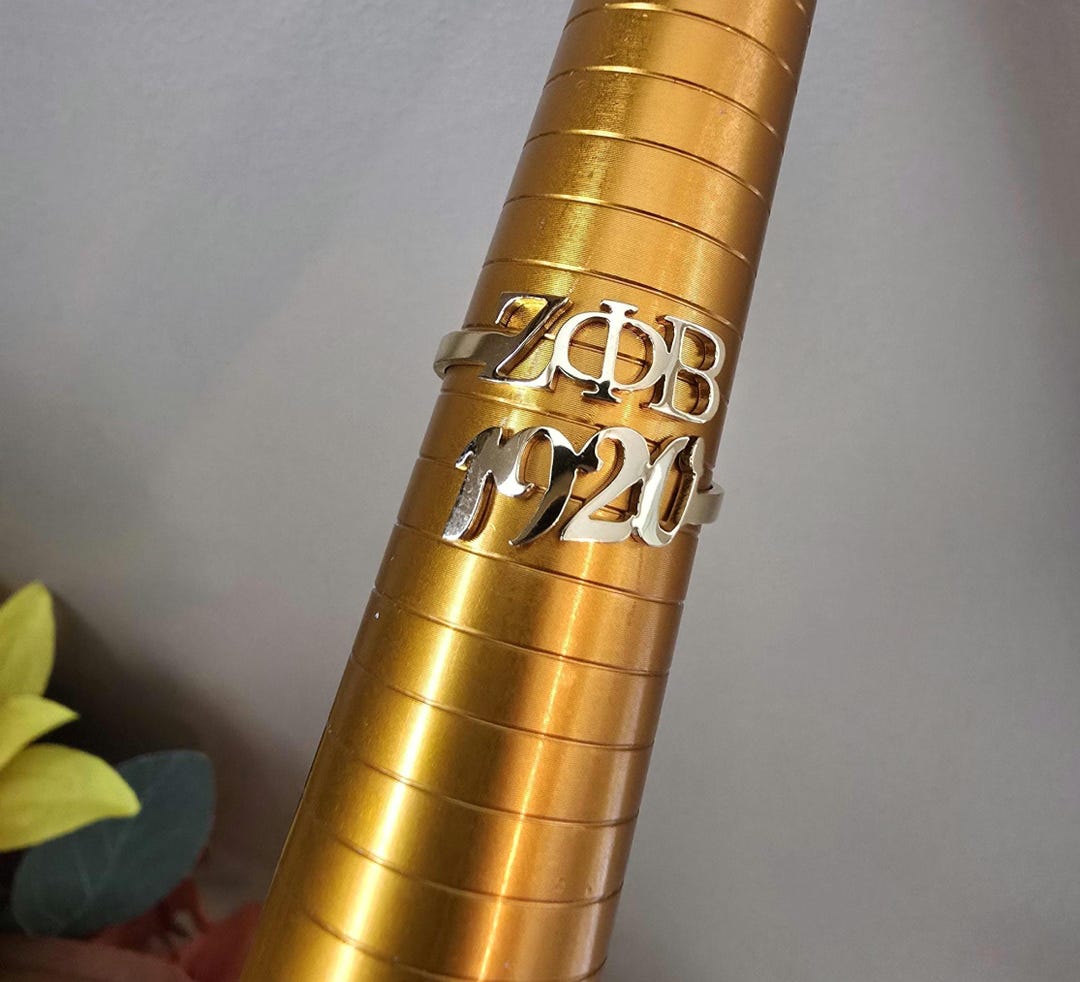 Divine Nine Sorority Greek Letter Resizable Ring - HBCU Sorority Ring ...