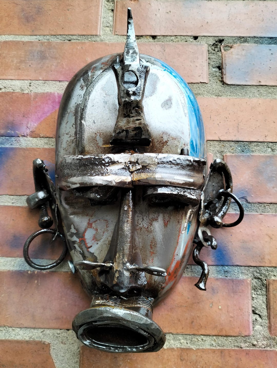 African Tribal Mask Artwork by F-lor Da Fer - Loris Farolfi - Recycled ...