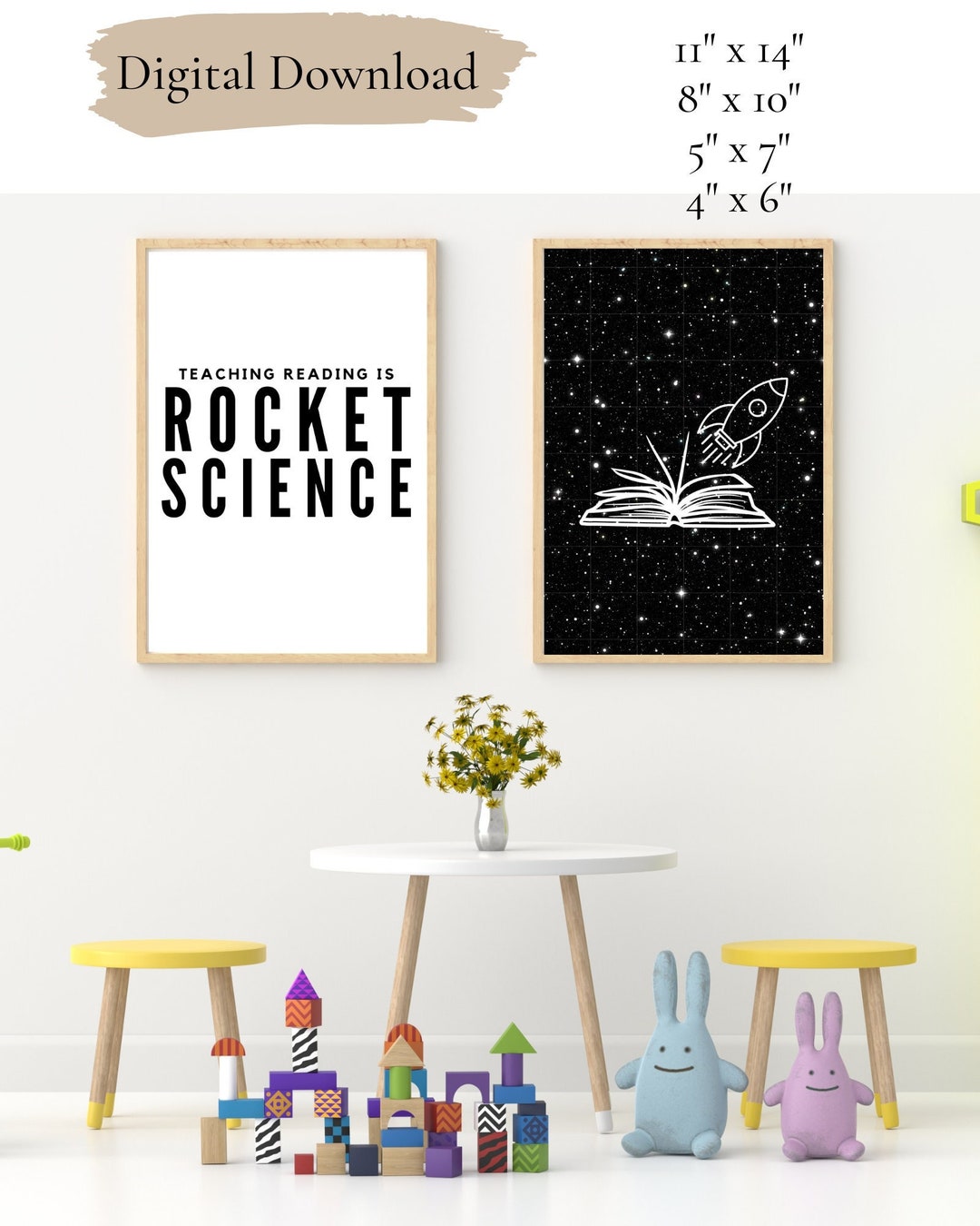 Teaching Reading is Rocket Science Printable Wall Prints - Etsy