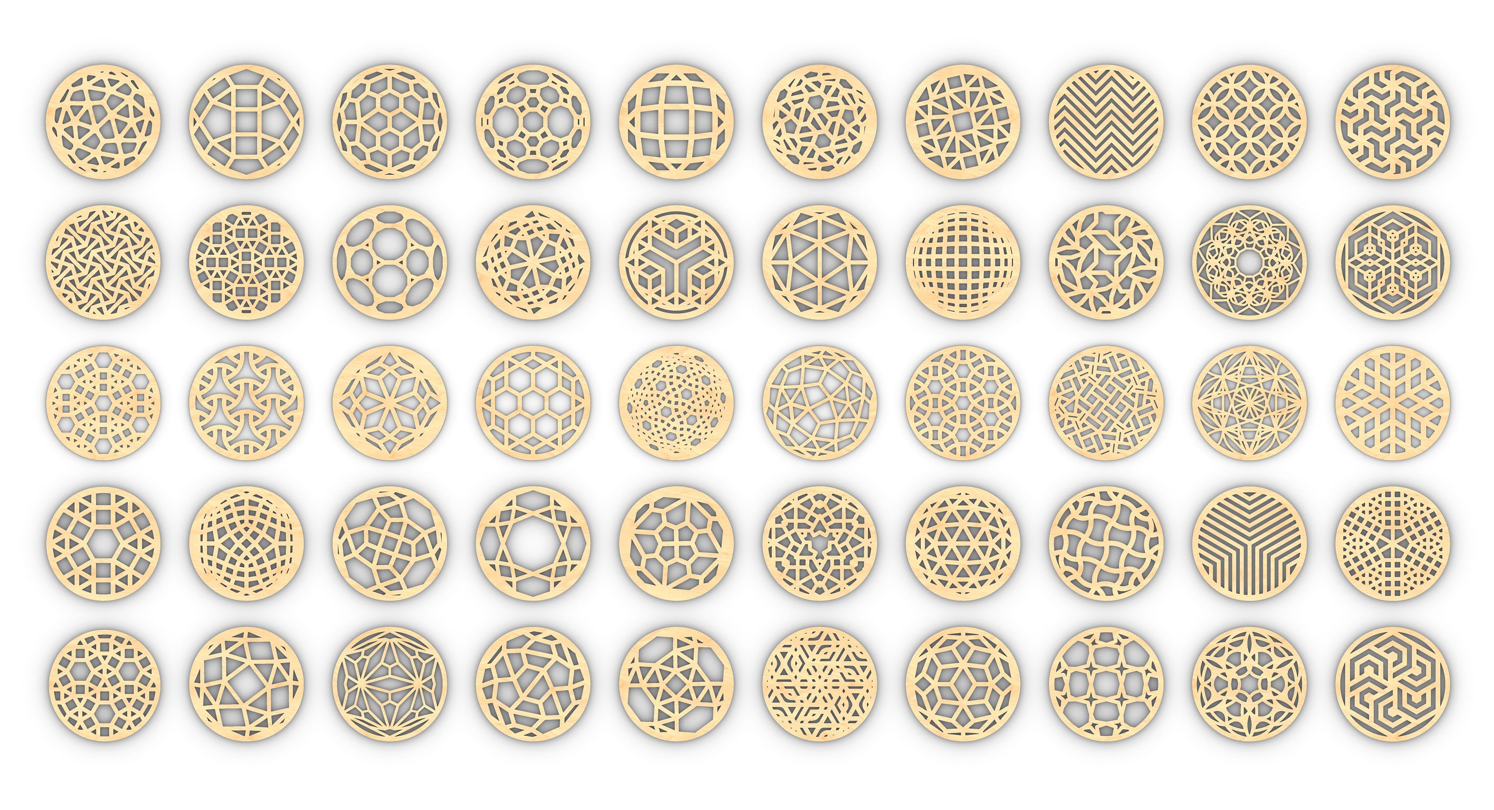 200 Round Coaster SVG Files Laser Cut Files Plasma Cut - Etsy