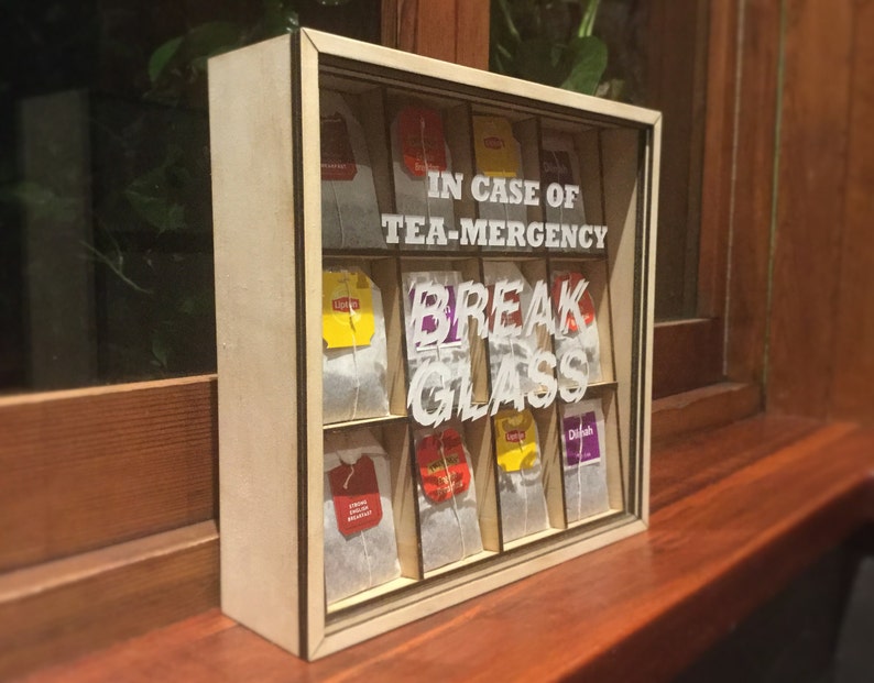 Tea-mergency Gift Box Laser Cut Files SVG Glowforge Ready - Etsy