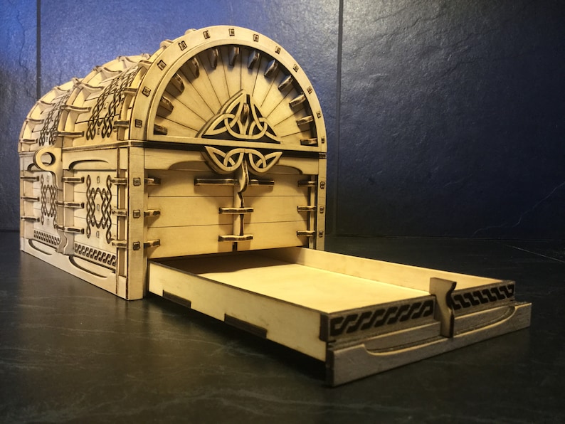 Treasure Chest Jewelry Box With Secret Drawer Laser Cut Files - Etsy