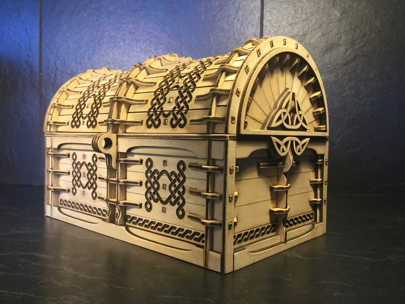 Treasure Chest Jewelry Box With Secret Drawer Laser Cut Files - Etsy