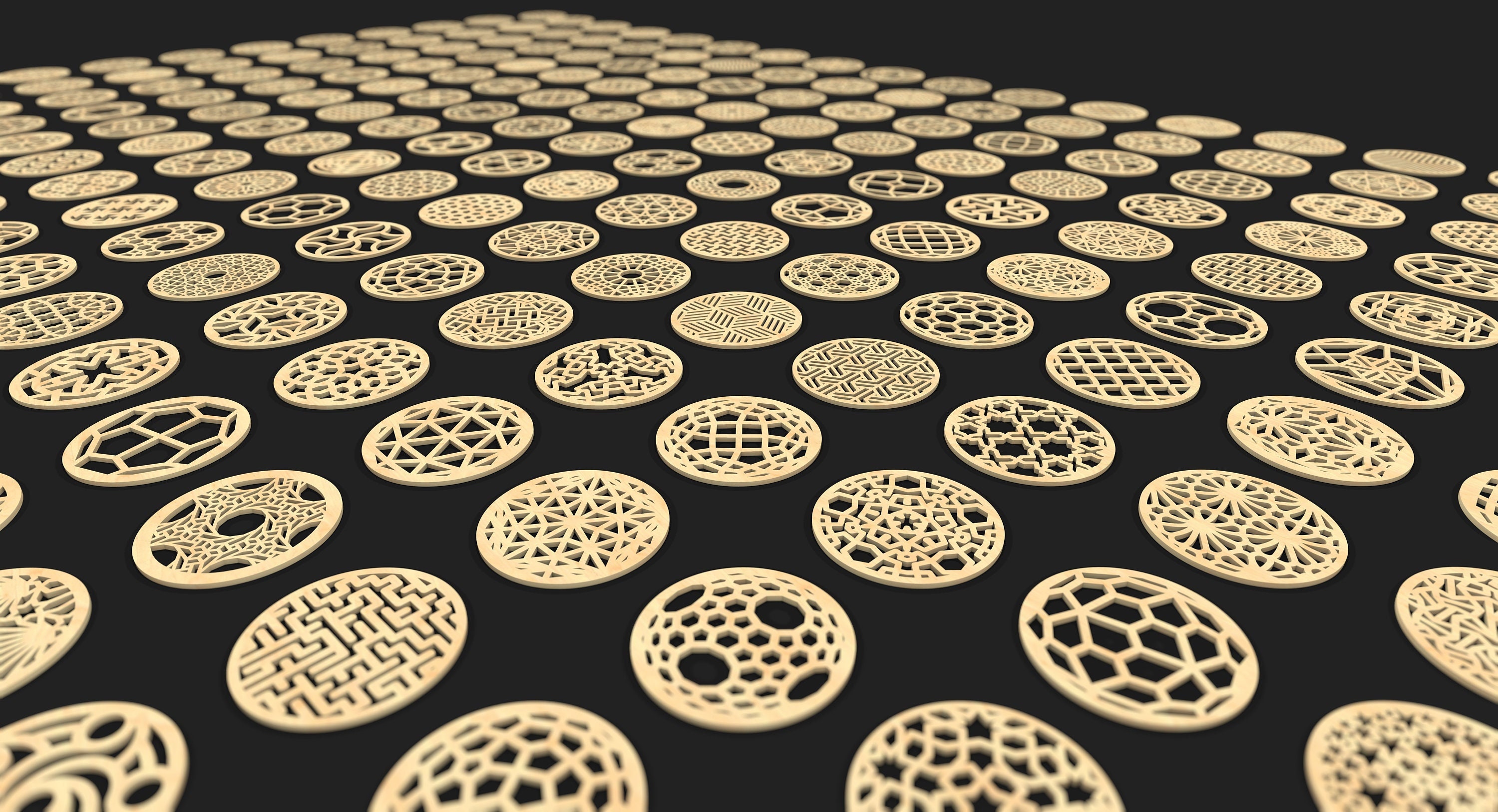 200 Round Coaster SVG Files, Laser Cut Files, Plasma Cut Files, CNC ...