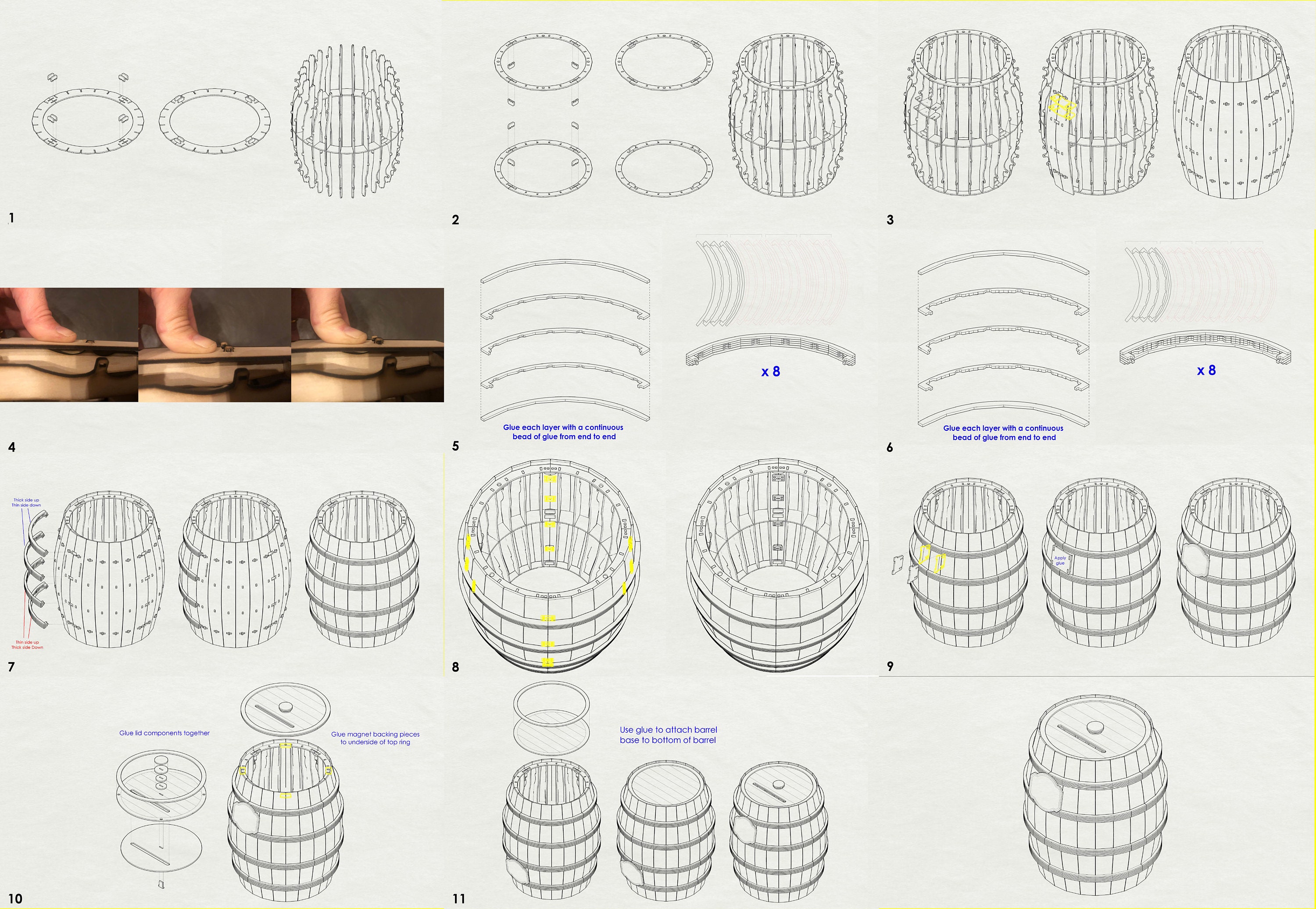 Whiskey Barrel Wedding Card Box Laser Cut Files SVG - Etsy