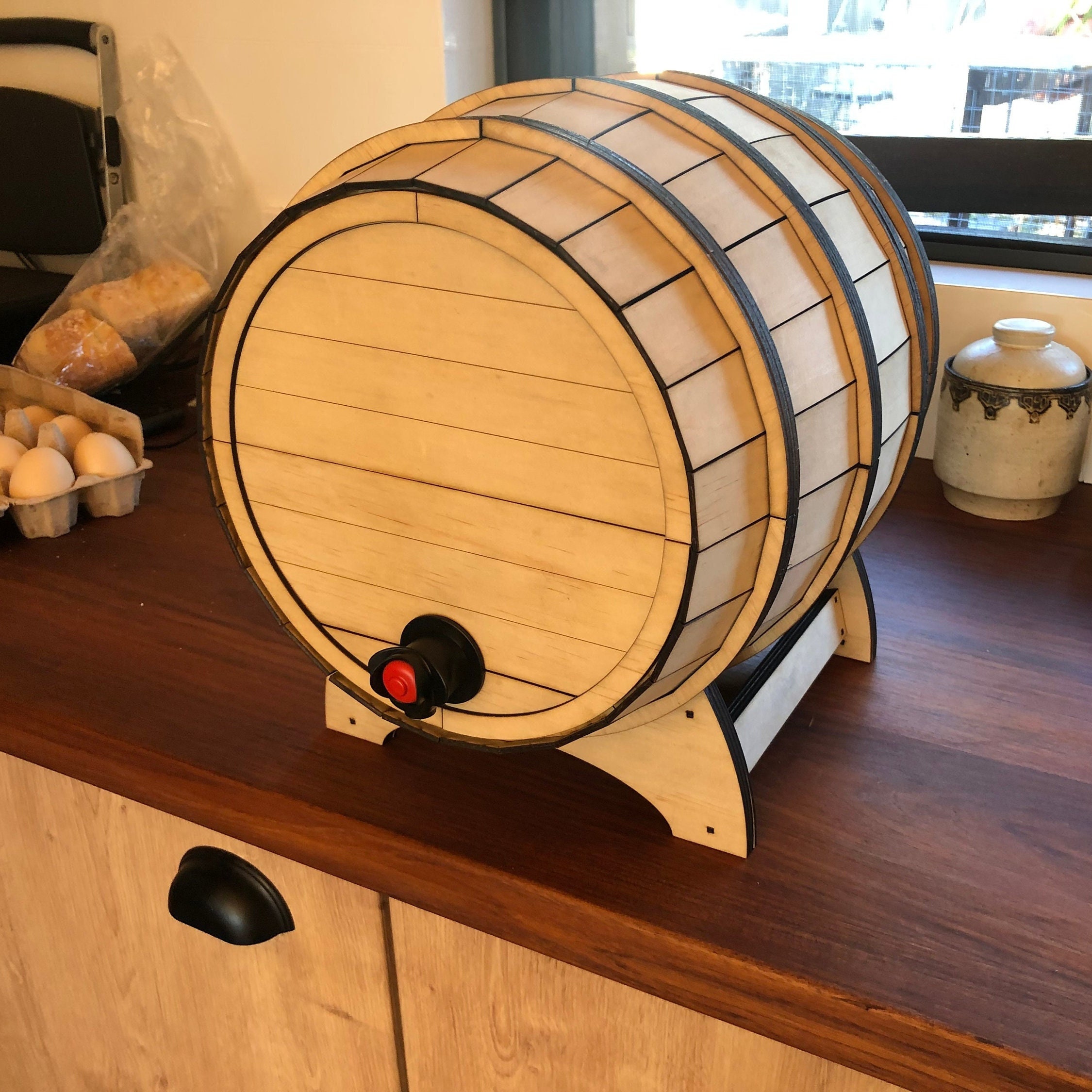 Wine Barrel for Box Wine Laser Cut Files, SVG, Wine Decor, Bar Decor ...