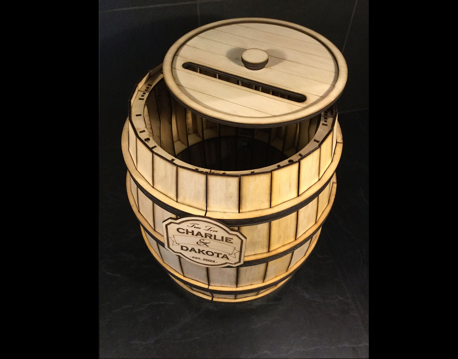 Whiskey Barrel Wedding Card Box Laser Cut Files SVG - Etsy