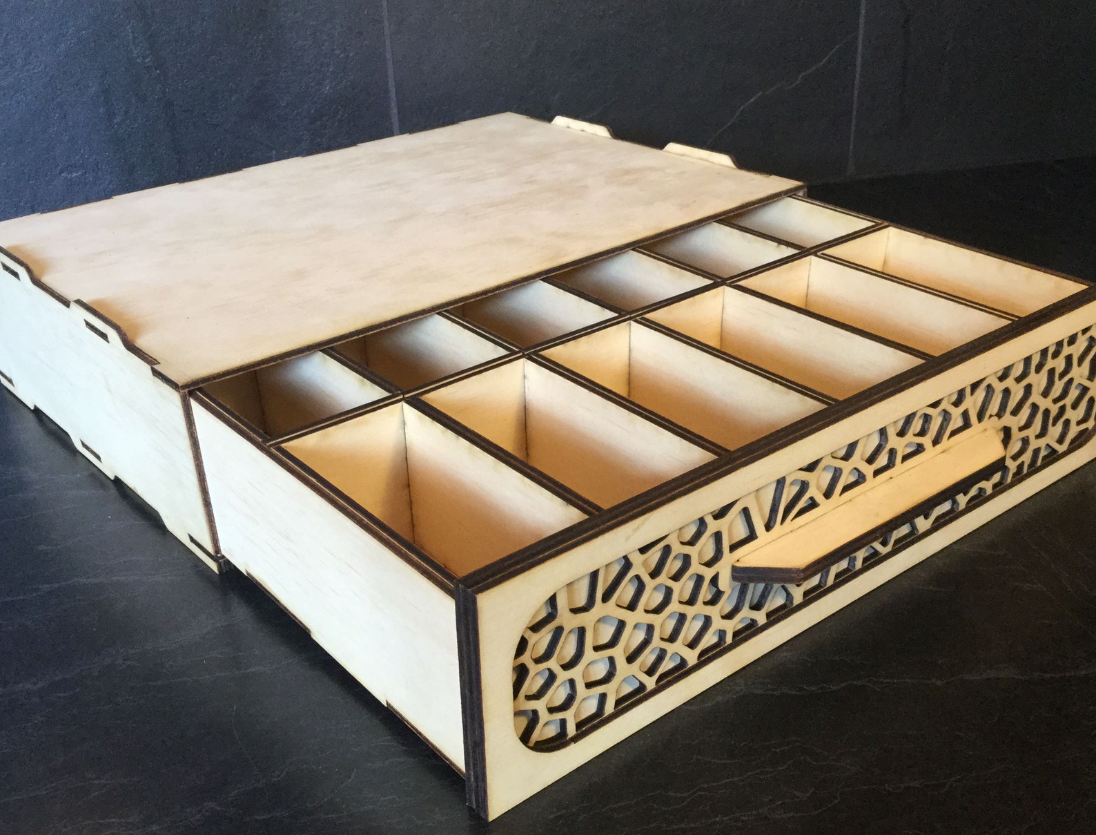 Organiser With Stacking Drawers With Insert Compartments Laser - Etsy