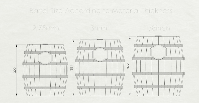 Whiskey Barrel Wedding Card Box Laser Cut Files SVG - Etsy
