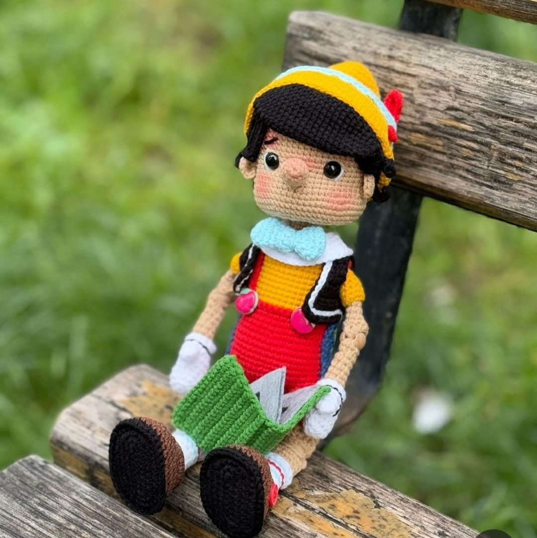 Crochet Pinocchio Doll, Crochet Doll Finished, Crochet Baby Doll ...